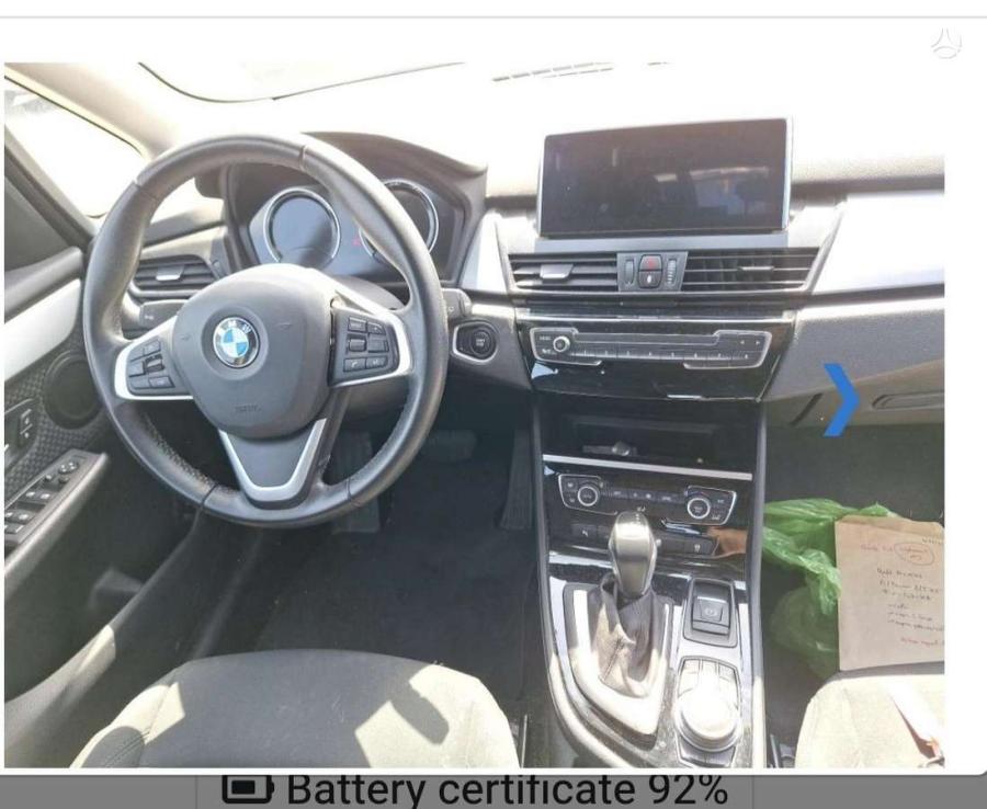 Melns BMW 225 Active Tourer 2020 Viļņa, ar dzinēja tilpumu 1.50 L un nobraukumu 150 tūkst. km par 6500 €, foto 7 vietnē AUTOMOTO.COM.LV