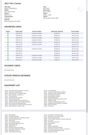 Grey BMW 225 Active Tourer 2017 in Marijampole, with an engine capacity of 1.50 L and mileage of 63 thousand km for 13190 €, photo 26 on AUTOMOTO.COM.LV