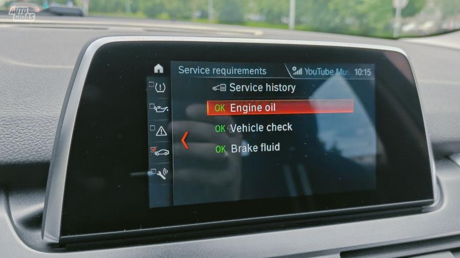Grey BMW 225 Active Tourer 2019 in Klaipeda, with an engine capacity of 1.50 L and mileage of 188 thousand km for 12500 €, photo 23 on AUTOMOTO.COM.LV