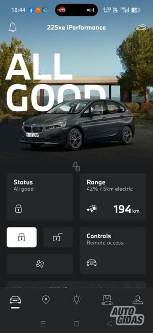 Grey BMW 225 Active Tourer 2019 in Klaipeda, with an engine capacity of 1.50 L and mileage of 188 thousand km for 12500 €, photo 28 on AUTOMOTO.COM.LV