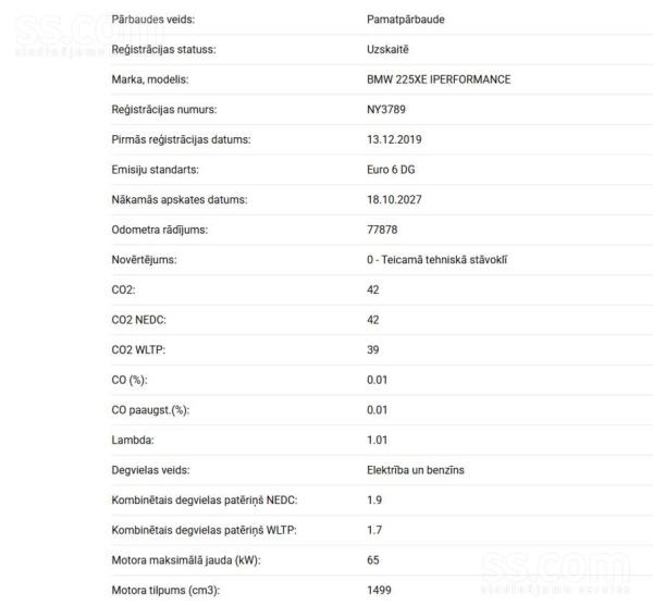 Oranžs BMW 225 2019 Rīga, ar dzinēja tilpumu 1.50 L un nobraukumu 85 tūkst. km par 17100 €, foto 10 vietnē AUTOMOTO.COM.LV