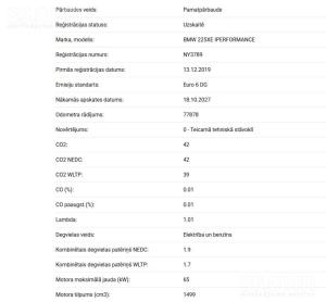 Оранжевый БМВ 225 2019 в Рига, объемом двигателя 1.50 л и пробегом 85 тыс. км за 17100 €, фото 11 на AUTOMOTO.COM.LV