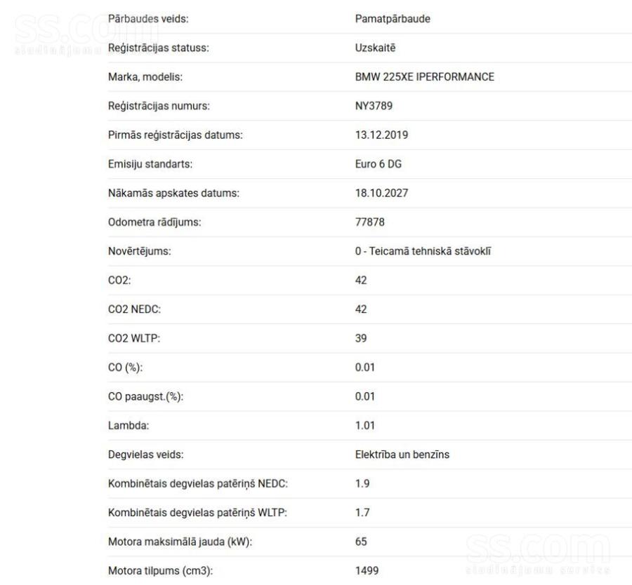 Оранжевый БМВ 225 2019 в Рига, объемом двигателя 1.50 л и пробегом 85 тыс. км за 17100 €, фото 11 на AUTOMOTO.COM.LV