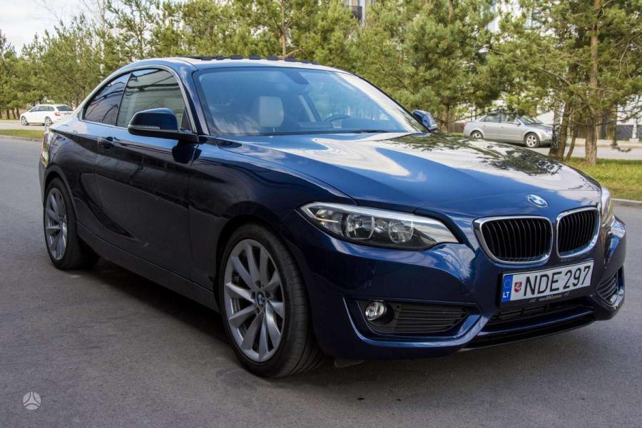 Blue BMW 228 2015 in Vilnius, with an engine capacity of 2.00 L and mileage of 171 thousand km for 11000 €, photo 6 on AUTOMOTO.COM.LV