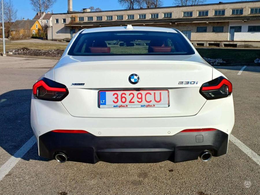 White BMW 230 2023 in Utena, with an engine capacity of 2.00 L and mileage of 17 thousand km for 29800 €, photo 6 on AUTOMOTO.COM.LV