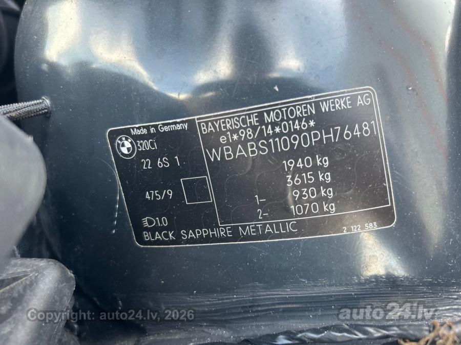 Черный БМВ 3 Серия 2002 в Тарту, объемом двигателя 2.20 л и пробегом 309 тыс. км за 3500 €, фото 17 на AUTOMOTO.COM.LV