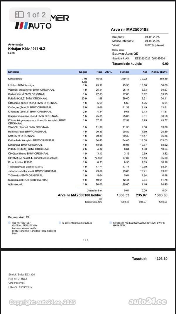 Черный БМВ 3 Серия 2007 в Тарту, объемом двигателя 2.00 л и пробегом 267 тыс. км за 6200 €, фото 11 на AUTOMOTO.COM.LV
