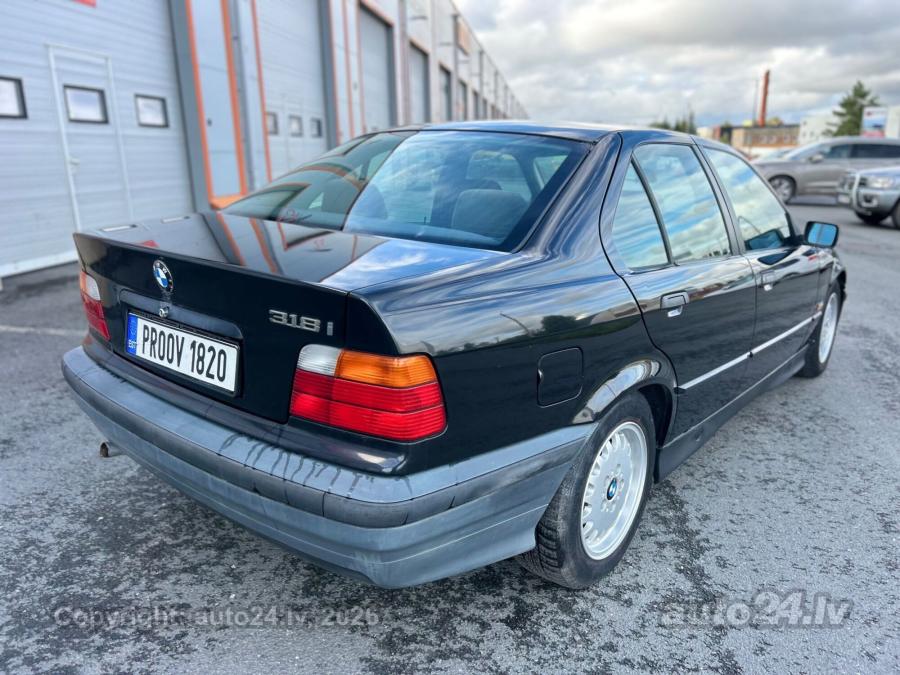 Black BMW 3 Series 1994 in Tartu, with an engine capacity of 1.80 L and mileage of 0 thousand km for 2400 €, photo 6 on AUTOMOTO.COM.LV
