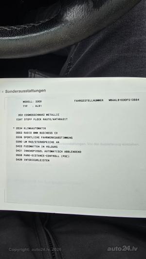 Black BMW 3 Series 2000 in Tartu, with an engine capacity of 3.00 L and mileage of 333 thousand km for 3490 €, photo 10 on AUTOMOTO.COM.LV