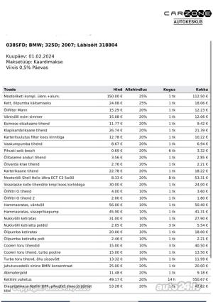 Black BMW 3 Series 2007 in Tallinn, with an engine capacity of 3.00 L and mileage of 349 thousand km for 8850 €, photo 30 on AUTOMOTO.COM.LV