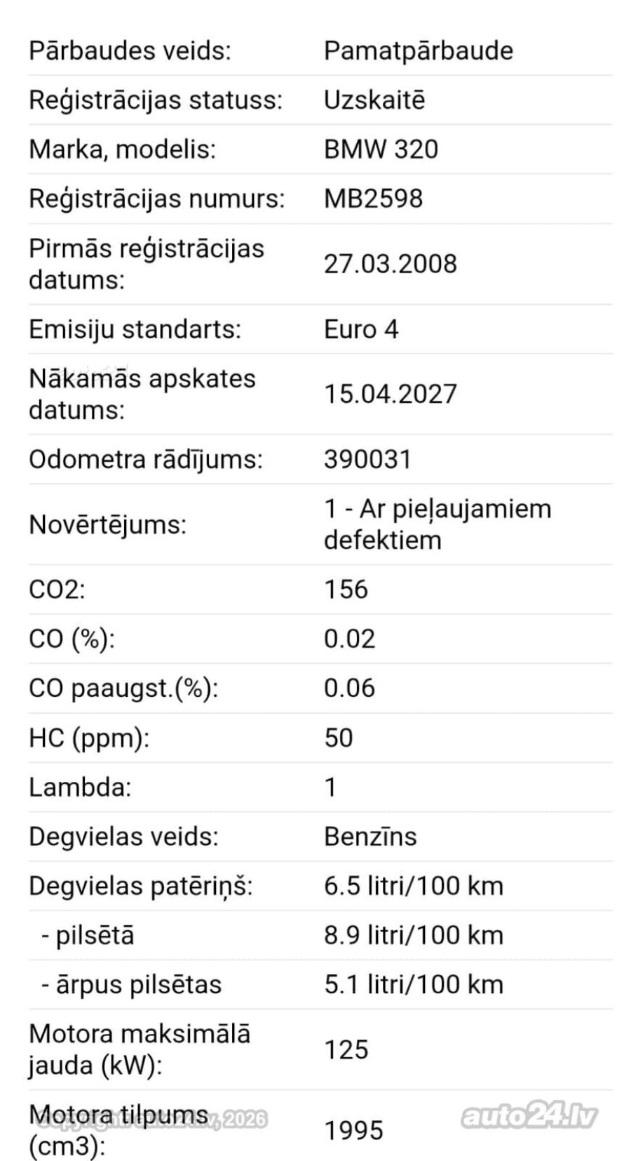 Black BMW 3 Series 2008 in Riga, with an engine capacity of 0.00 L and mileage of 390 thousand km for 3500 €, photo 14 on AUTOMOTO.COM.LV