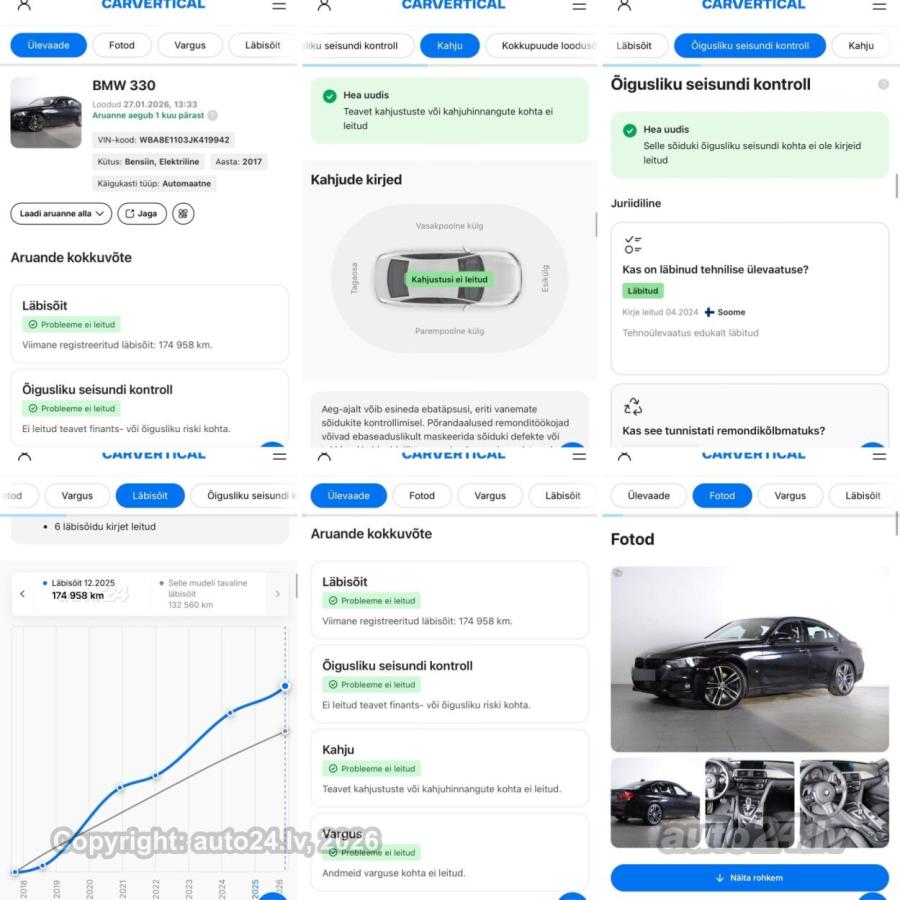Melns BMW 3 Series 2018 Tallina, ar dzinēja tilpumu 2.00 L un nobraukumu 176 tūkst. km par 16900 €, foto 24 vietnē AUTOMOTO.COM.LV