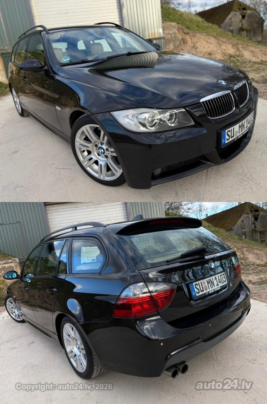 Black BMW 3 Series 2007 in Viljandi, with an engine capacity of 3.00 L and mileage of 353 thousand km for 6490 €, photo 6 on AUTOMOTO.COM.LV