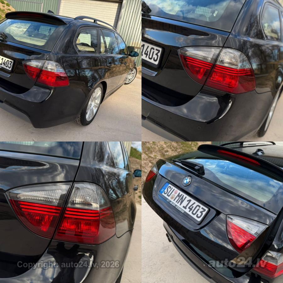 Black BMW 3 Series 2007 in Viljandi, with an engine capacity of 3.00 L and mileage of 353 thousand km for 6490 €, photo 25 on AUTOMOTO.COM.LV