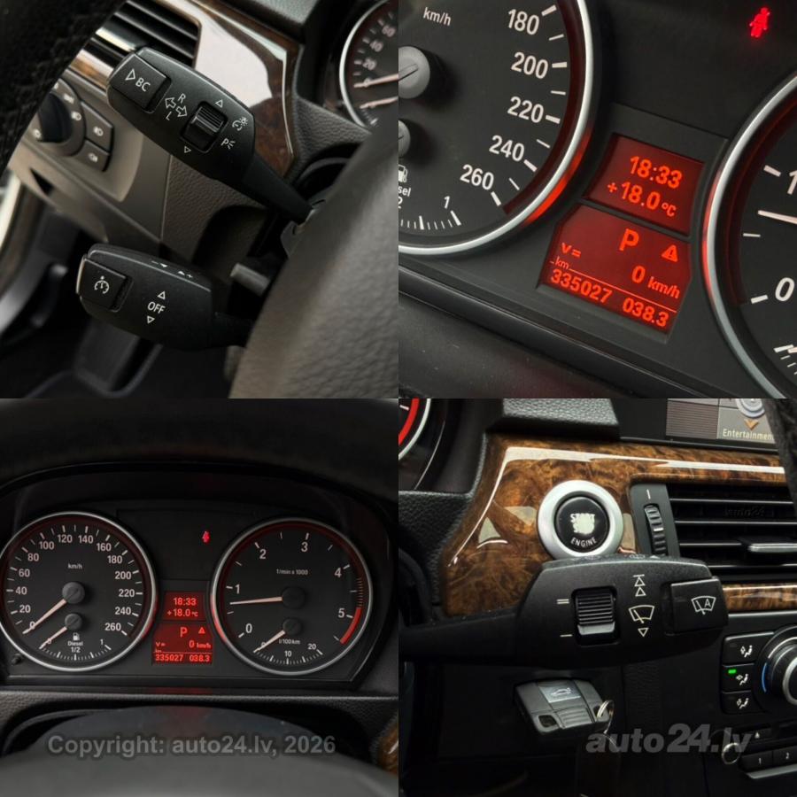 Black BMW 3 Series 2007 in Viljandi, with an engine capacity of 3.00 L and mileage of 335 thousand km for 5490 €, photo 17 on AUTOMOTO.COM.LV