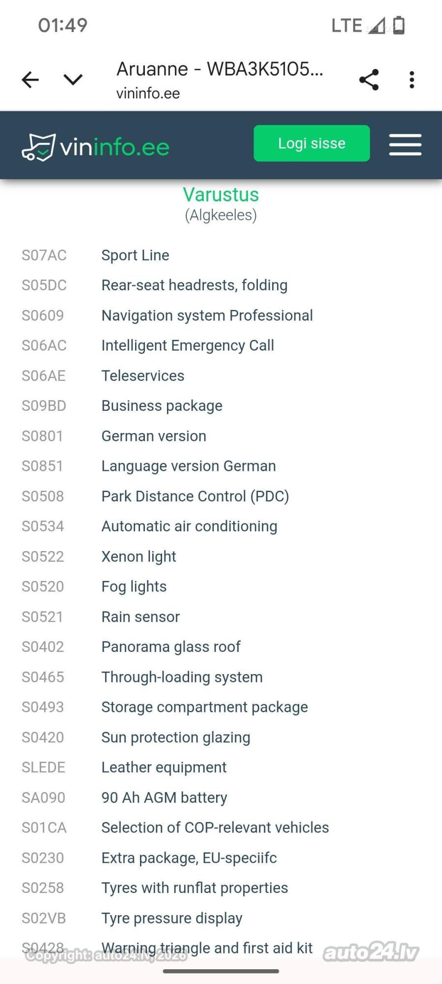 Melns BMW 3 Series 2014 Tallina, ar dzinēja tilpumu 2.00 L un nobraukumu 244 tūkst. km par 12000 €, foto 27 vietnē AUTOMOTO.COM.LV