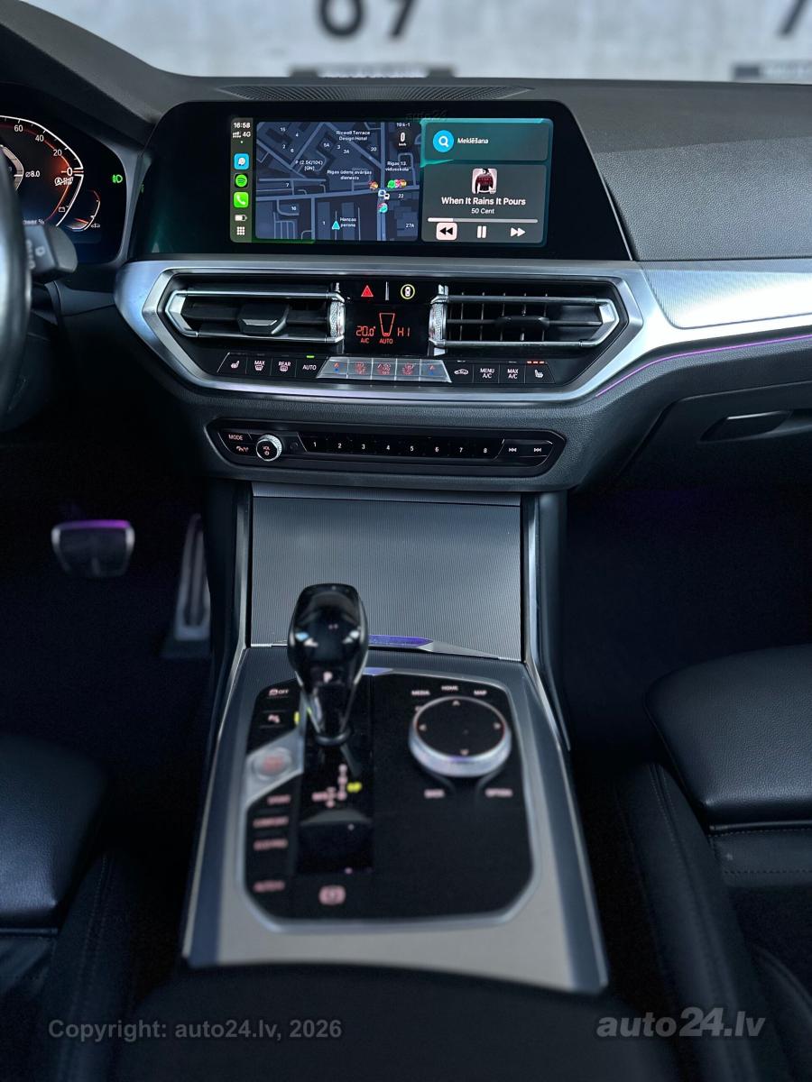 Black BMW 3 Series 2021 in Riga, with an engine capacity of 2.00 L and mileage of 126 thousand km for 25000 €, photo 24 on AUTOMOTO.COM.LV