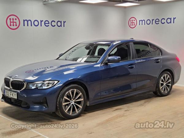 Zils BMW 3 Series 2021 Tallina, ar dzinēja tilpumu 2.00 L un nobraukumu 65 tūkst. km par 24900 €, foto  vietnē AUTOMOTO.COM.LV