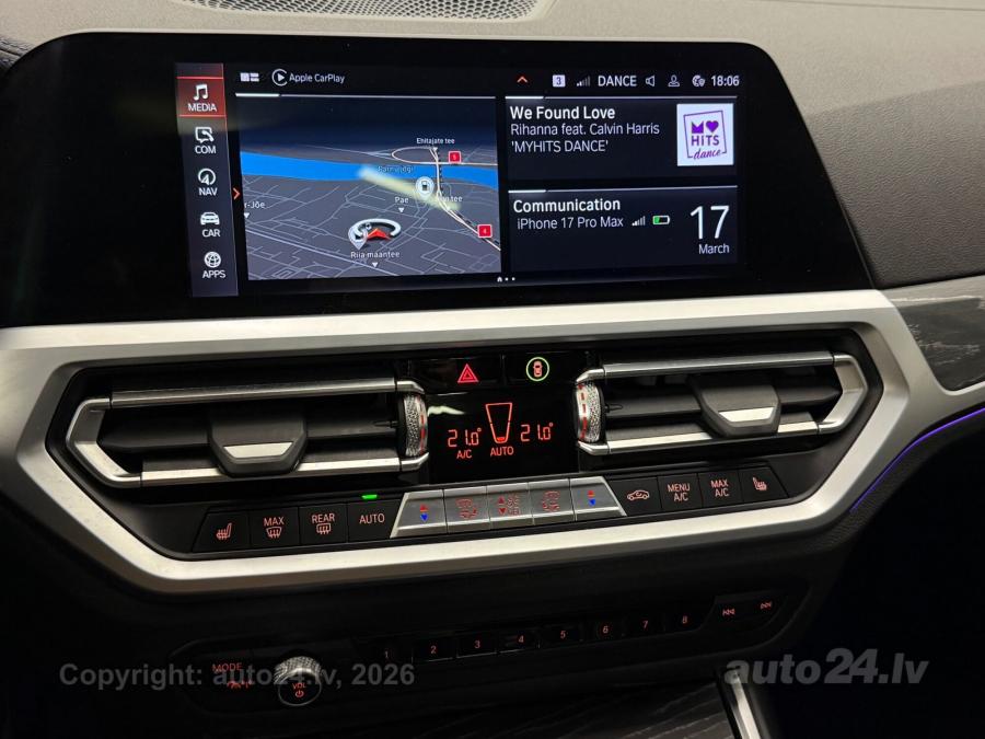 Blue BMW 3 Series 2019 in Parnu, with an engine capacity of 2.00 L and mileage of 186 thousand km for 25900 €, photo 10 on AUTOMOTO.COM.LV
