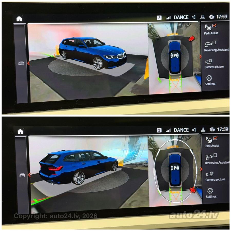 Blue BMW 3 Series 2019 in Parnu, with an engine capacity of 2.00 L and mileage of 186 thousand km for 25900 €, photo 15 on AUTOMOTO.COM.LV