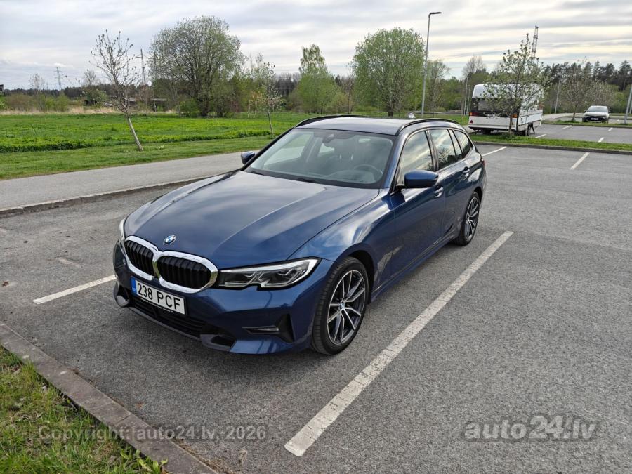 Blue BMW 3 Series 2021 in Tallinn, with an engine capacity of 2.00 L and mileage of 70 thousand km for 26500 €, photo 1 on AUTOMOTO.COM.LV