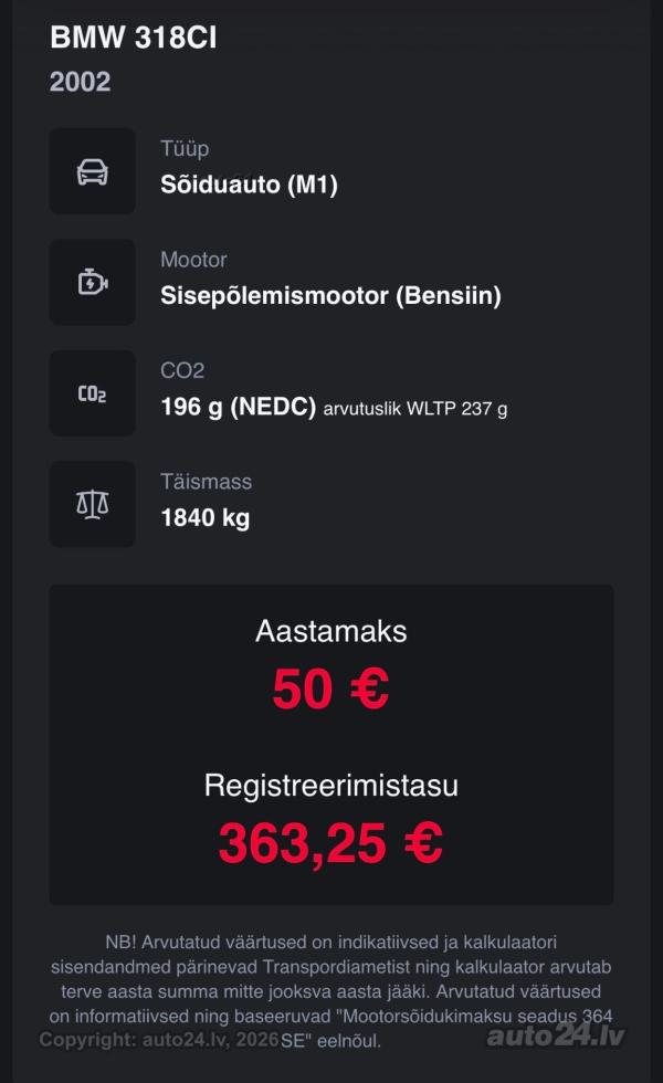 Pelēks BMW 3 Series 2002 Tallina, ar dzinēja tilpumu 2.00 L un nobraukumu 260 tūkst. km par 3000 €, foto 11 vietnē AUTOMOTO.COM.LV