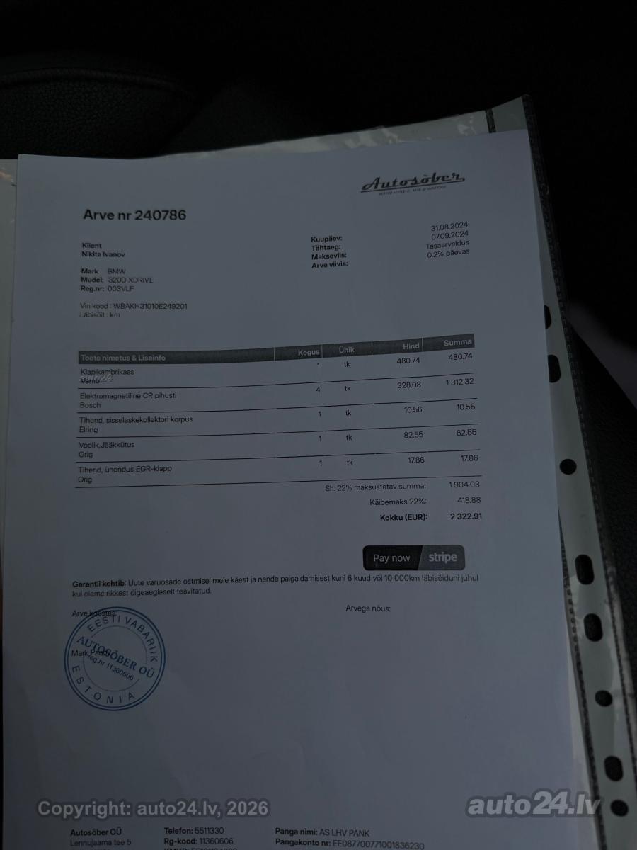 Pelēks BMW 3 Series 2010 Tallina, ar dzinēja tilpumu 2.00 L un nobraukumu 324 tūkst. km par 9500 €, foto 46 vietnē AUTOMOTO.COM.LV