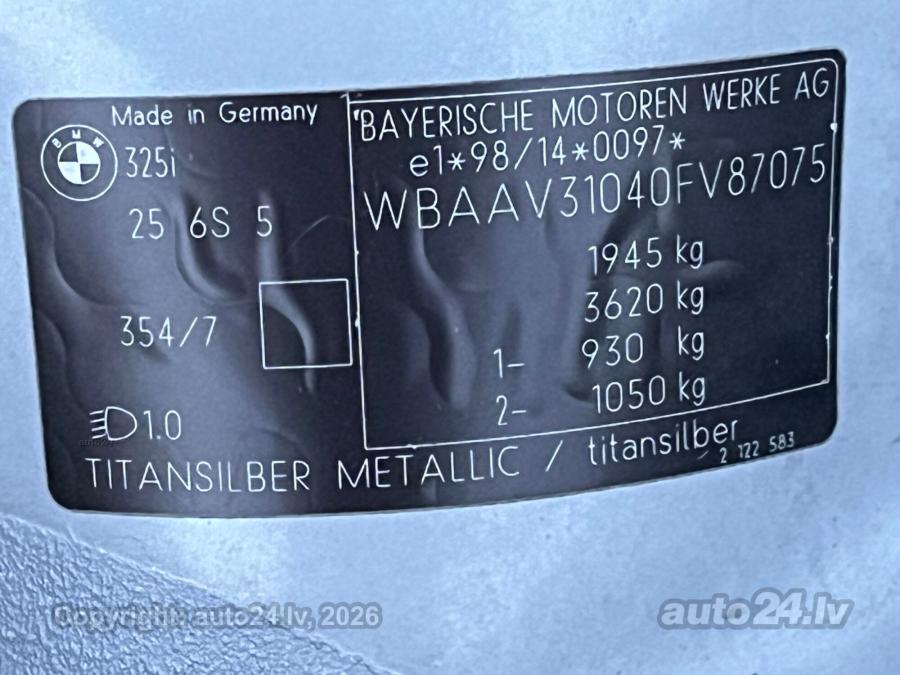 Серый БМВ 3 Серия 2001 в Таллин, объемом двигателя 2.50 л и пробегом 245 тыс. км за 4690 €, фото 22 на AUTOMOTO.COM.LV