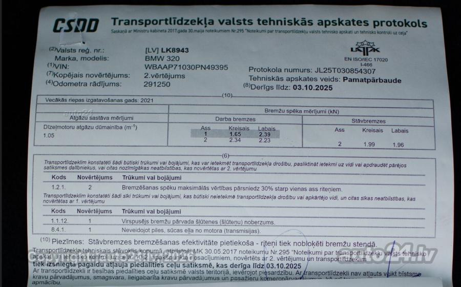 Grey BMW 3 Series 2004 in Riga, with an engine capacity of 2.00 L and mileage of 308 thousand km for 2599 €, photo 19 on AUTOMOTO.COM.LV