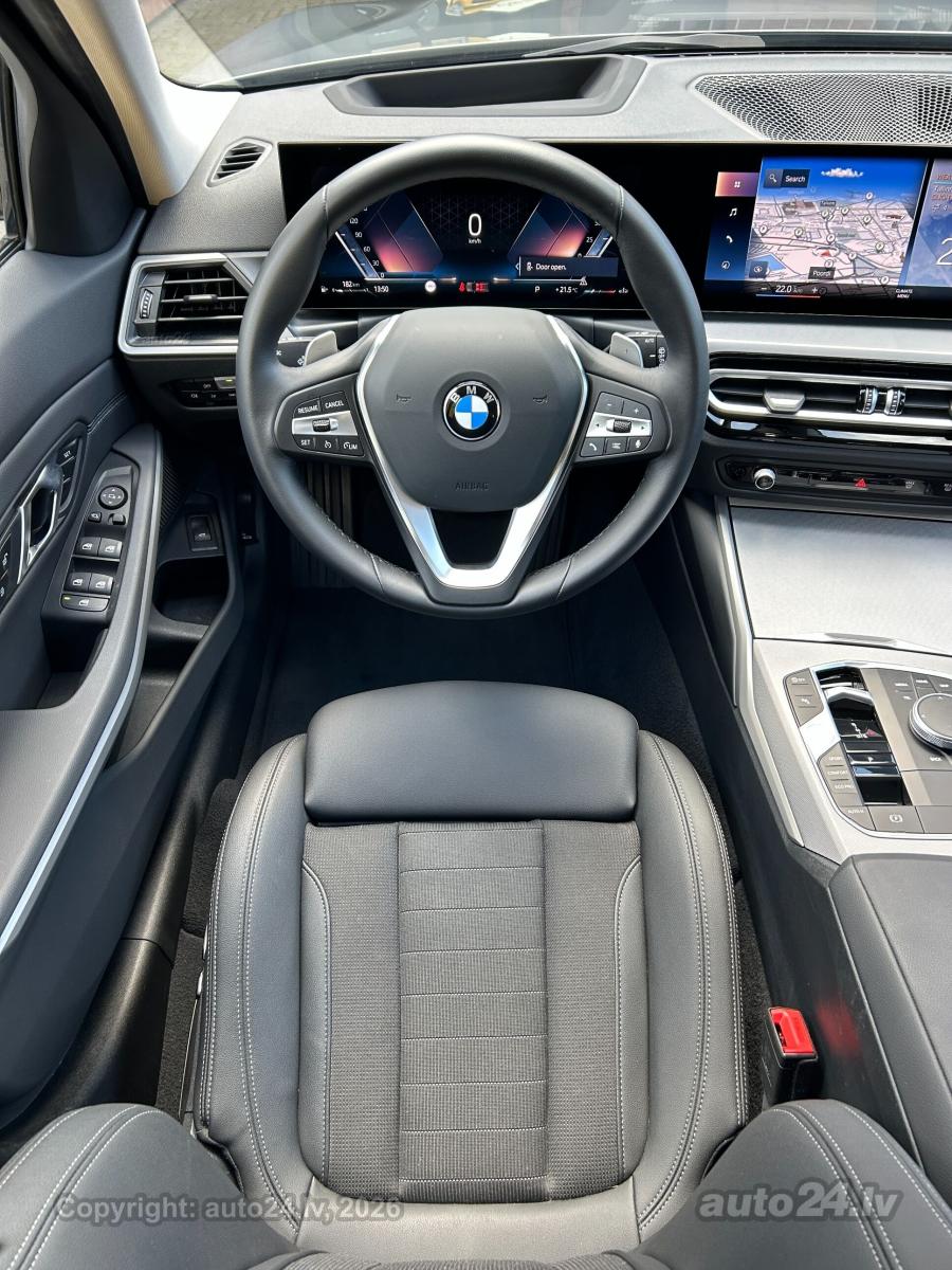 Grey BMW 3 Series 2024 in Tallinn, with an engine capacity of 2.00 L and mileage of 25 thousand km for 35900 €, photo 13 on AUTOMOTO.COM.LV