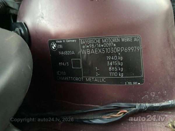 Красный БМВ 3 Серия 2004 в Элва, объемом двигателя 1.80 л и пробегом 263 тыс. км за 2990 €, фото 11 на AUTOMOTO.COM.LV