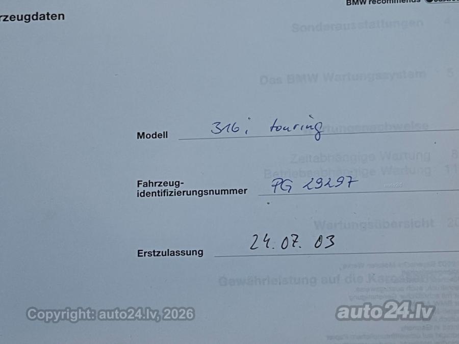 BMW 3 Series 2003 Tallina, ar dzinēja tilpumu 1.00 L un nobraukumu 199 tūkst. km par 2499 €, foto 19 vietnē AUTOMOTO.COM.LV