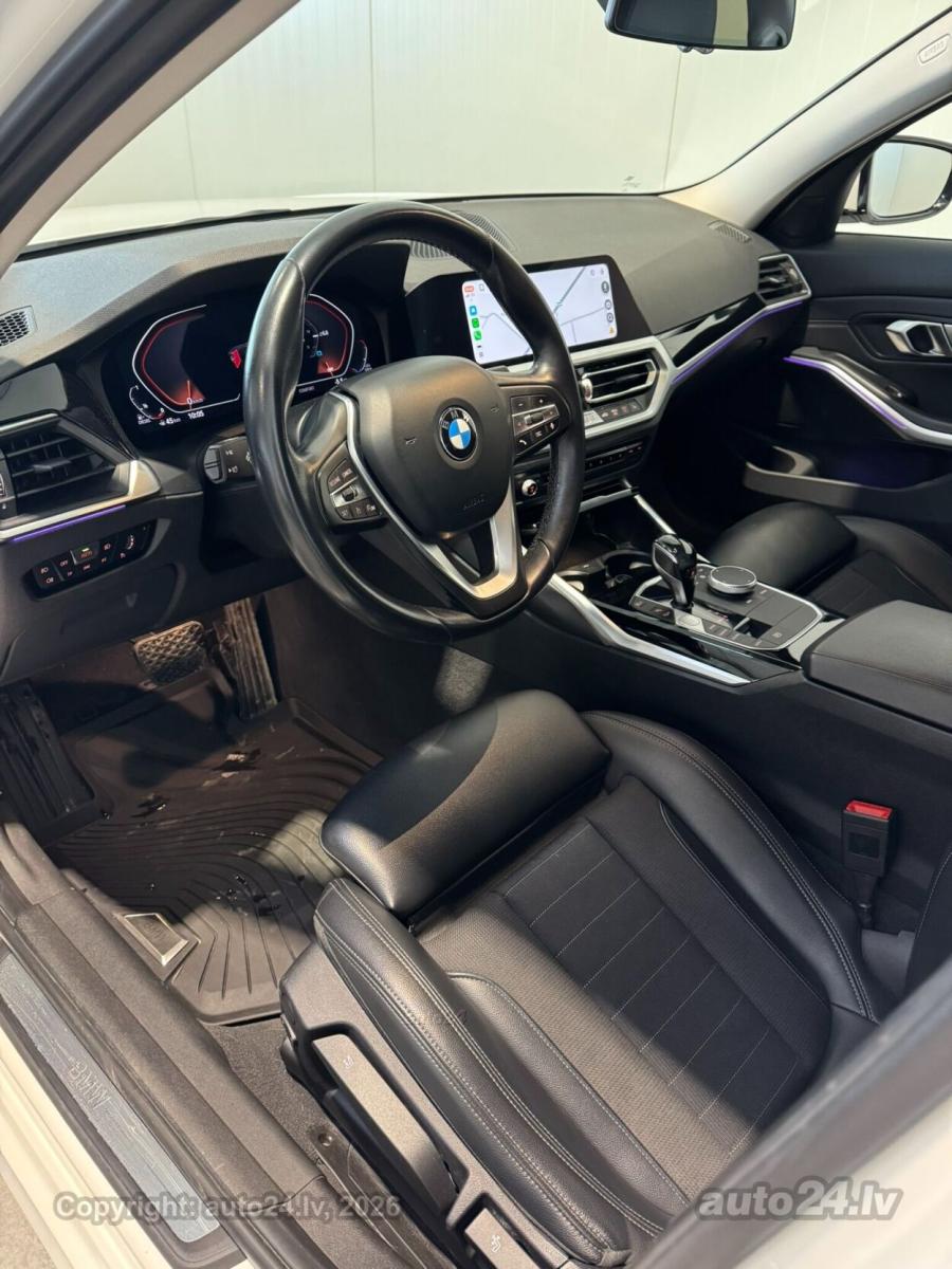 White BMW 3 Series 2019 in Tartu, with an engine capacity of 2.00 L and mileage of 81 thousand km for 26900 €, photo 8 on AUTOMOTO.COM.LV