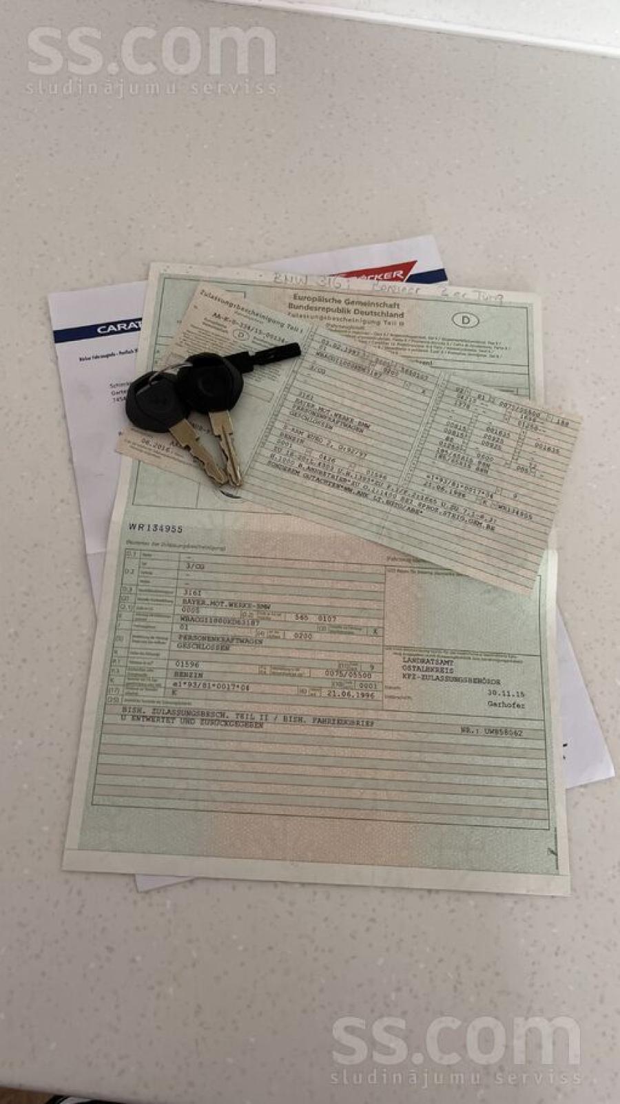 Melns BMW 316 1997 Rīga, ar dzinēja tilpumu 1.60 L un nobraukumu 226 tūkst. km par 2850 €, foto 16 vietnē AUTOMOTO.COM.LV