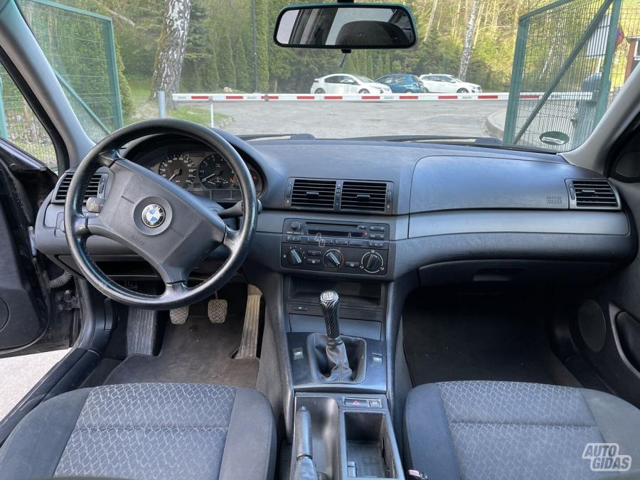 Black BMW 316 2003 in Vilnius, with an engine capacity of 1.80 L and mileage of 224 thousand km for 880 €, photo 8 on AUTOMOTO.COM.LV