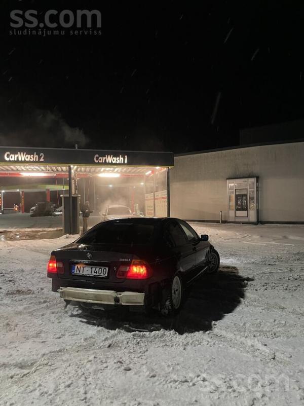 Black BMW 316 2000 in Riga, with an engine capacity of 1.90 L and mileage of 339 thousand km for 1500 €, photo 7 on AUTOMOTO.COM.LV