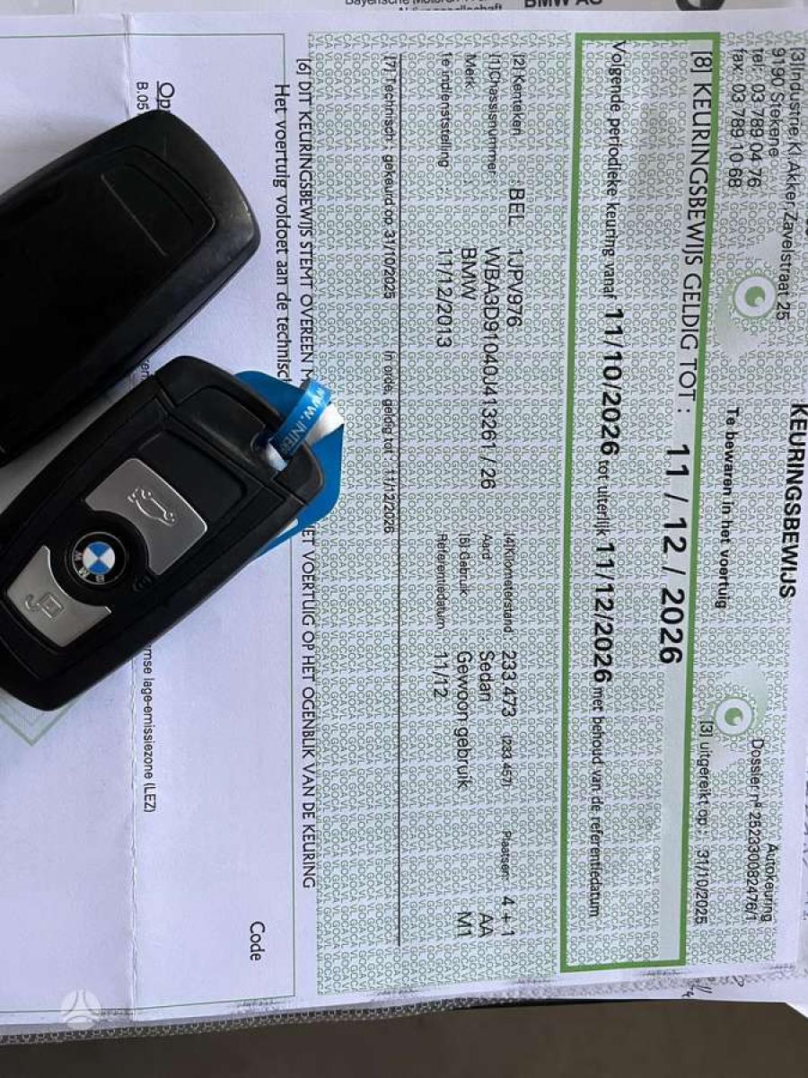 Black BMW 316 2013 in Siauliai, with an engine capacity of 2.00 L and mileage of 240 thousand km for 5900 €, photo 19 on AUTOMOTO.COM.LV
