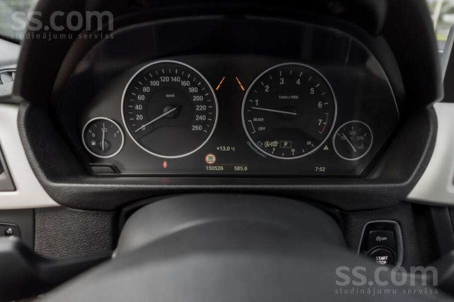 Black BMW 316 2014 in Riga, with an engine capacity of 1.60 L and mileage of 150 thousand km for 11900 €, photo 25 on AUTOMOTO.COM.LV