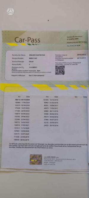 Черный БМВ 316 2013 в Электренай, объемом двигателя 2.00 л и пробегом 237 тыс. км за 5600 €, фото 17 на AUTOMOTO.COM.LV