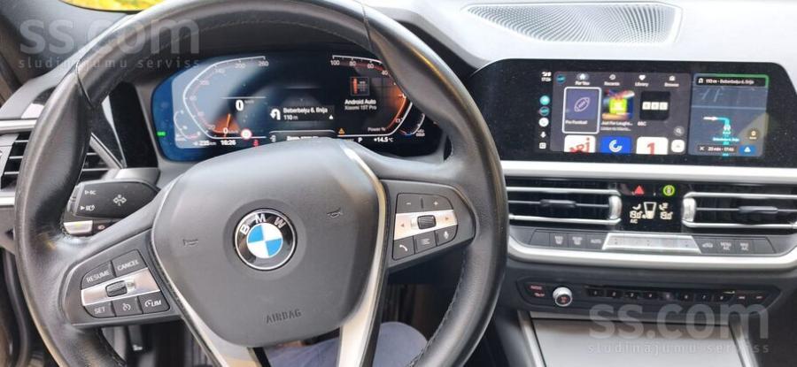Black BMW 316 2021 in Riga, with an engine capacity of 2.00 L and mileage of 210 thousand km for 18900 €, photo 13 on AUTOMOTO.COM.LV