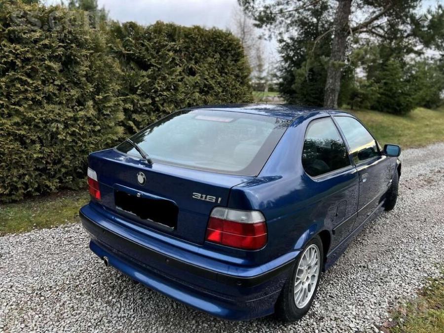 Blue BMW 316 2000 in Talsi, with an engine capacity of 1.90 L and mileage of 232 thousand km for 3150 €, photo 5 on AUTOMOTO.COM.LV