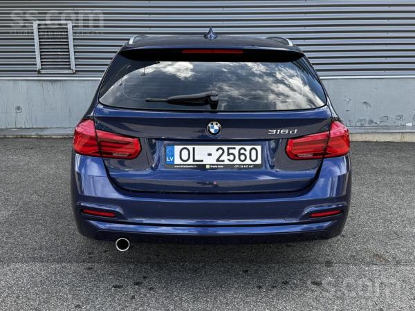 Blue BMW 316 2018 in Riga, with an engine capacity of 2.00 L and mileage of 95 thousand km for 13200 €, photo 5 on AUTOMOTO.COM.LV