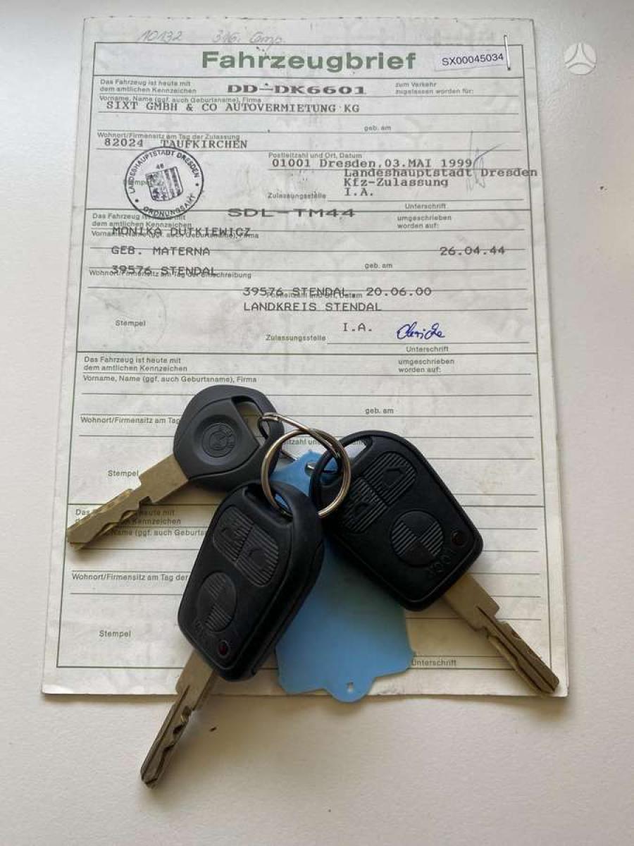 Grey BMW 316 1999 in Telschi, with an engine capacity of 1.90 L and mileage of 134 thousand km for 2200 €, photo 34 on AUTOMOTO.COM.LV