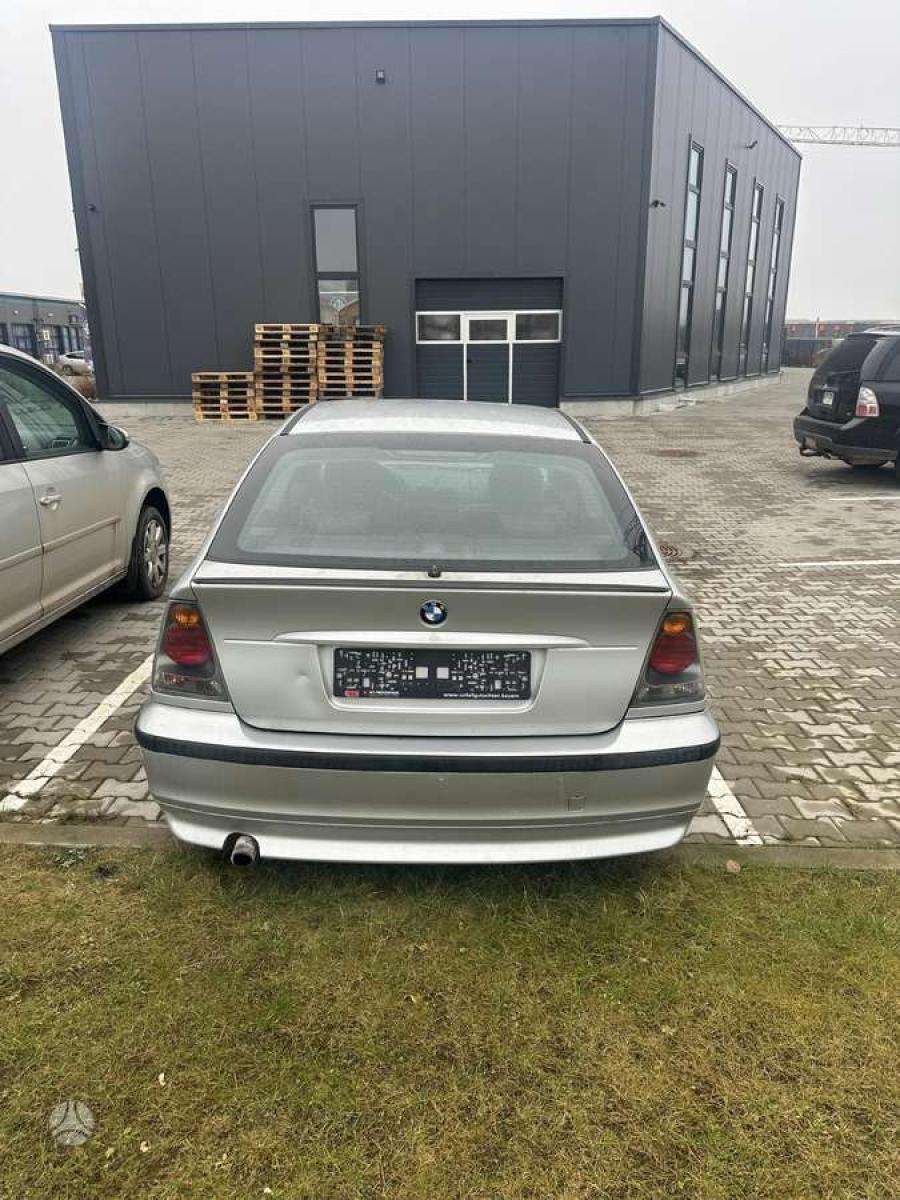 Pelēks BMW 316 2002 Viļņa, ar dzinēja tilpumu 1.80 L un nobraukumu 220 tūkst. km par 1200 €, foto 3 vietnē AUTOMOTO.COM.LV