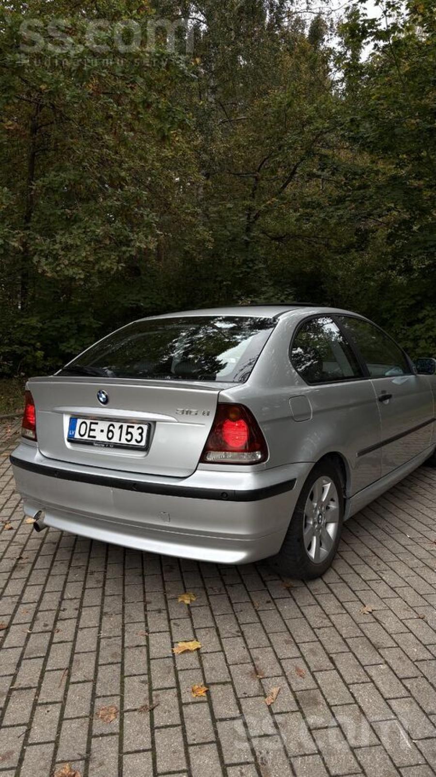 Grey BMW 316 2004 in Jurmala, with an engine capacity of 1.80 L and mileage of 286 thousand km for 2200 €, photo 5 on AUTOMOTO.COM.LV