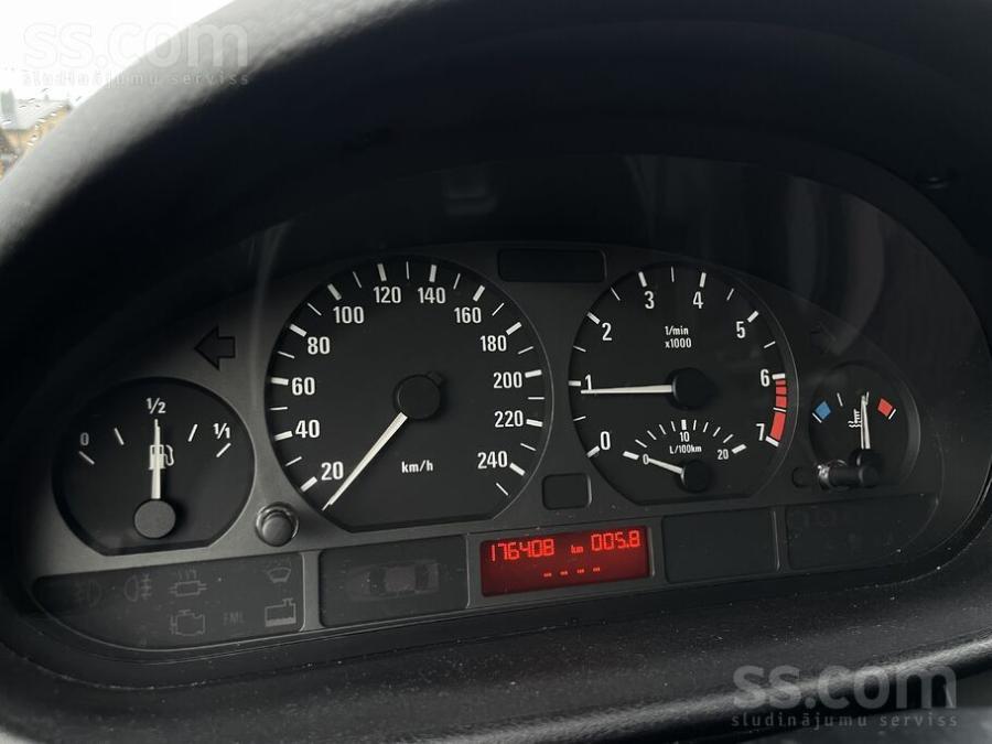 Grey BMW 316 1999 in Riga, with an engine capacity of 1.90 L and mileage of 178 thousand km for 2350 €, photo 16 on AUTOMOTO.COM.LV