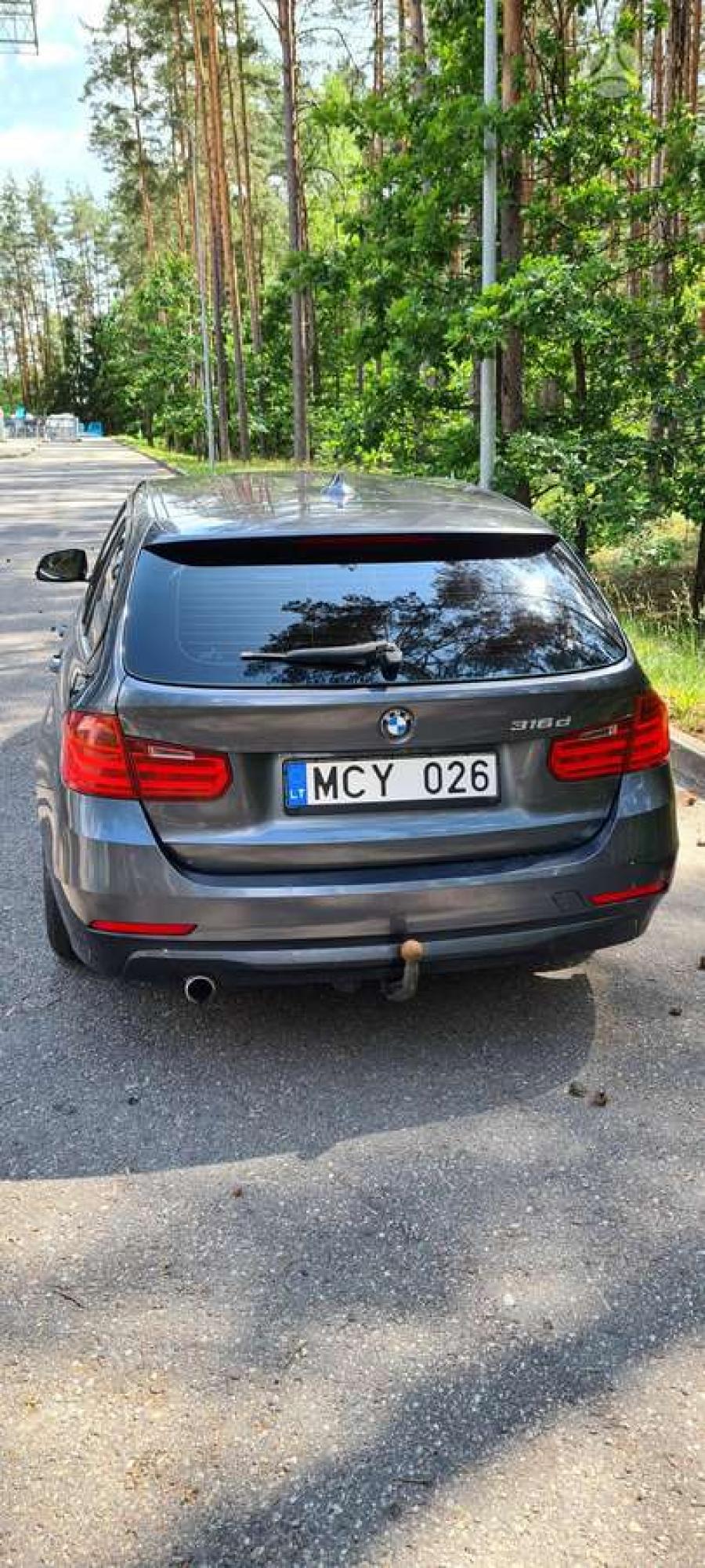 Pelēks BMW 316 2013 Druskininkai, ar dzinēja tilpumu 2.00 L un nobraukumu 191 tūkst. km par 7300 €, foto 4 vietnē AUTOMOTO.COM.LV