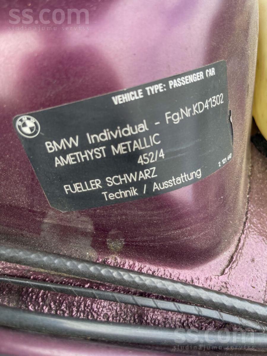 Violets BMW 316 1996 Ogre, ar dzinēja tilpumu 1.60 L un nobraukumu 253 tūkst. km par 2750 €, foto 11 vietnē AUTOMOTO.COM.LV