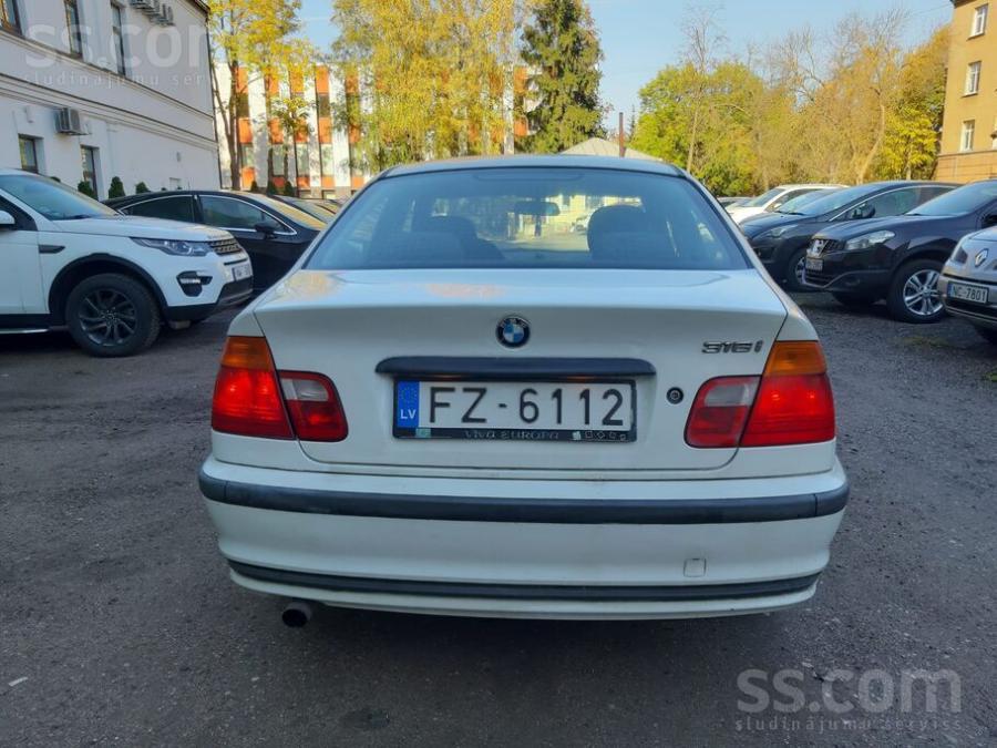 White BMW 316 2000 in Daugavpils, with an engine capacity of 1.80 L and mileage of 0 thousand km for 850 €, photo 5 on AUTOMOTO.COM.LV