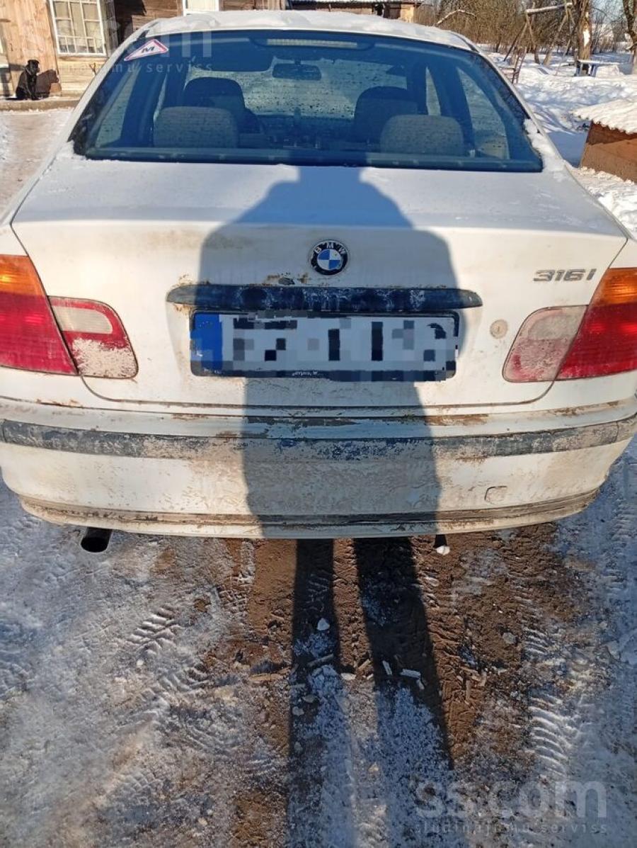 Balts BMW 316 2000 Preiļi, ar dzinēja tilpumu 1.90 L un nobraukumu 404 tūkst. km par 700 €, foto 2 vietnē AUTOMOTO.COM.LV